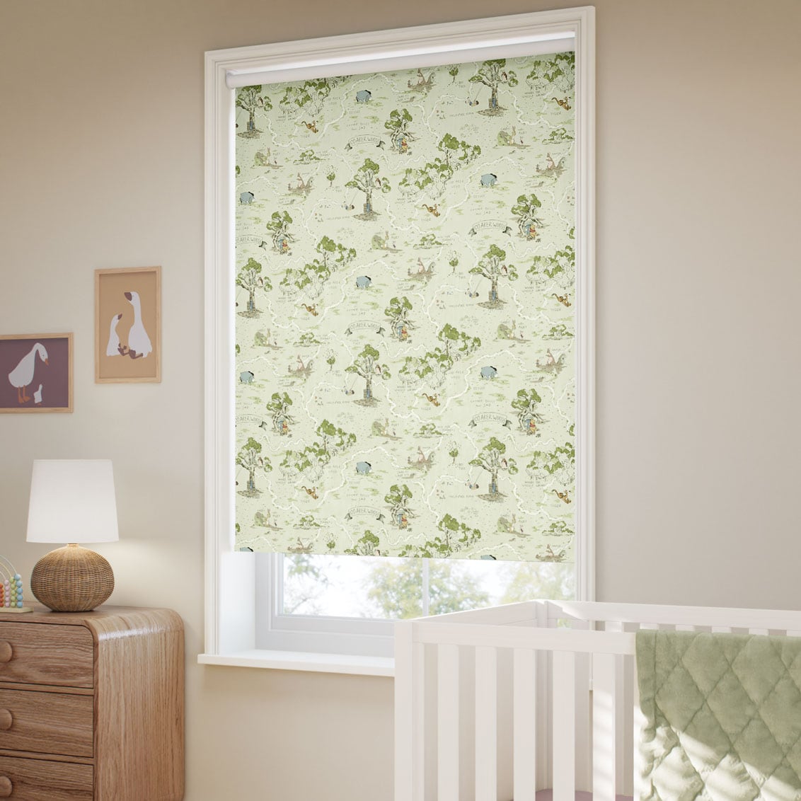 Twist2Go Hundred Acre Wood Blackout Forest Roller Blind