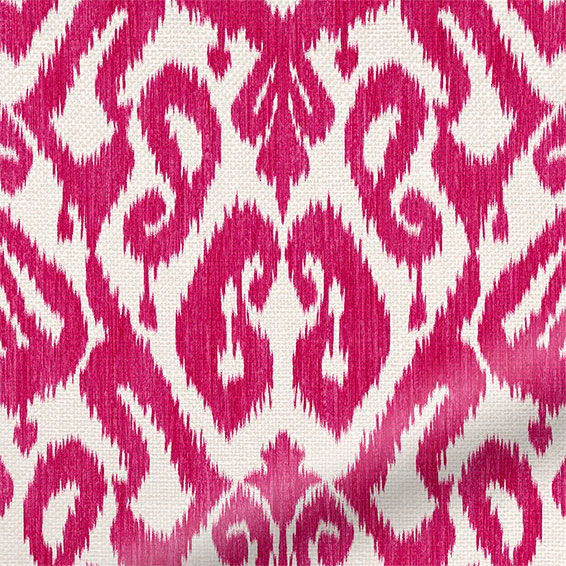 Ikat Damask Cherry Curtains