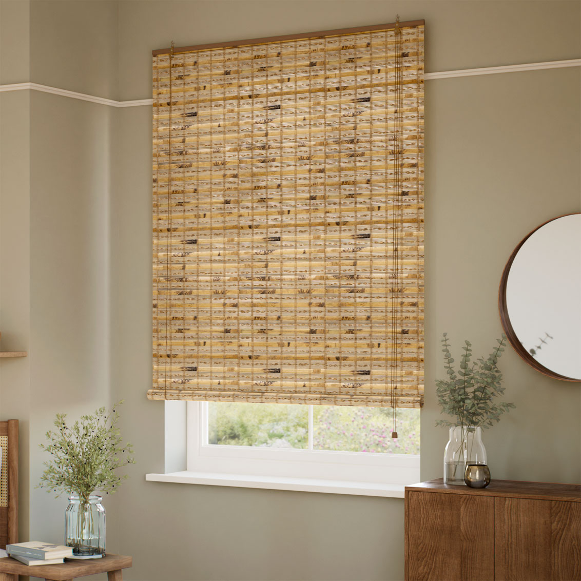 Java Cedar Roll Up Blind