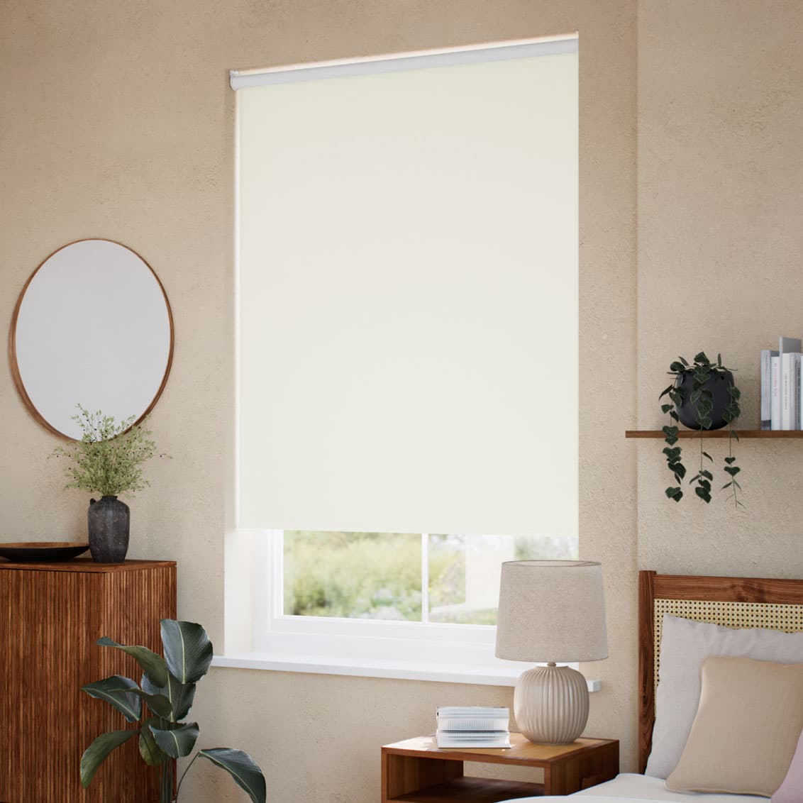 Kendal Blackout Limestone Roller Blind