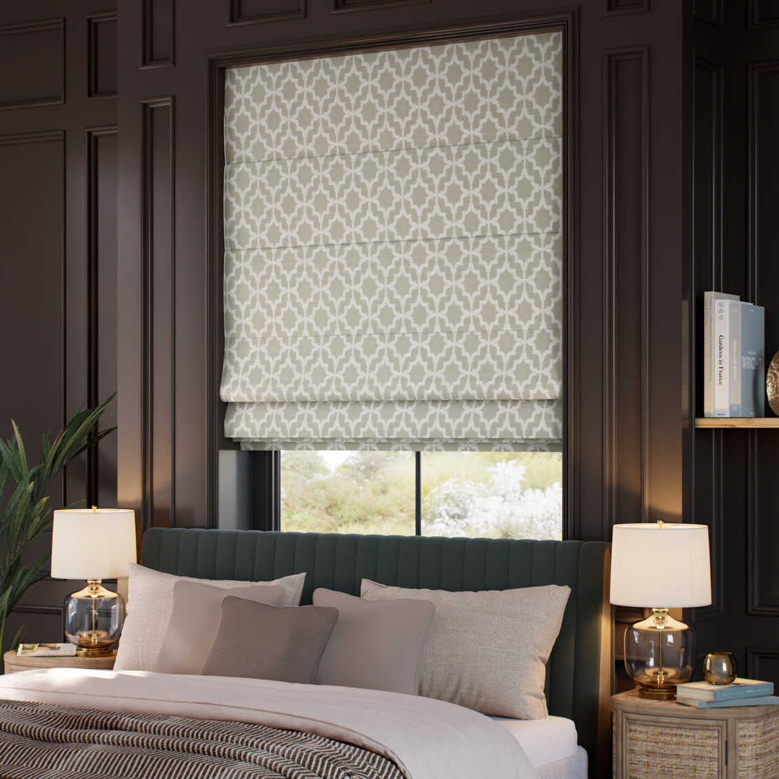 Lattice Sand Roman Blind