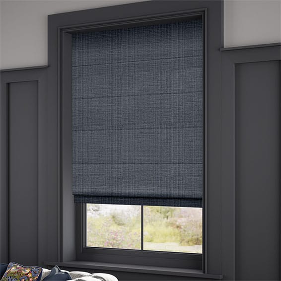 Leyton Deep Navy Roman Blind