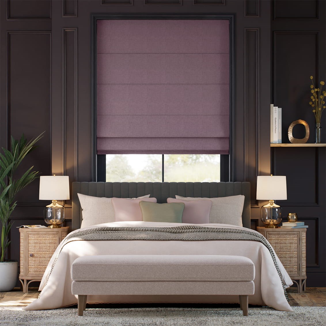 Lilith Mulberry Roman Blind
