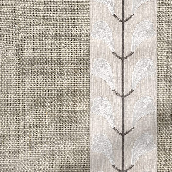 Linen Hopsack & Chatsworth Ivory Curtains
