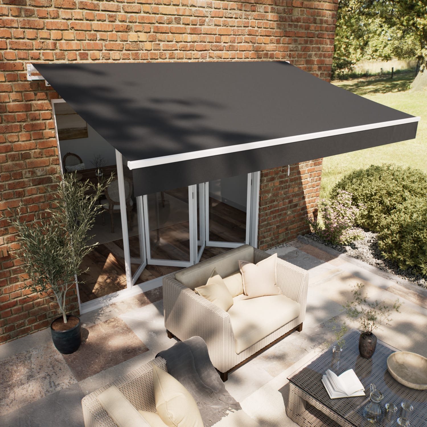 Lisbon Slate Open Cassette Awning