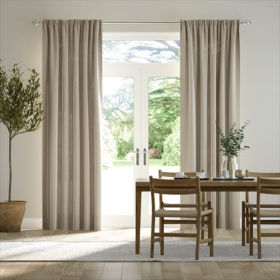 Lumiere Unlined Linen Hopsack Curtains
