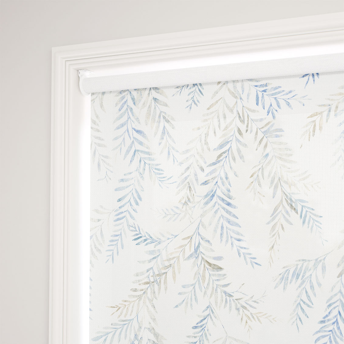 Dappled Ferns Blue Stone Roller Blind