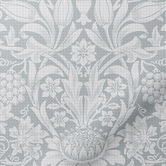 William Morris Sunflower Silver Grey Magic Screen Roller Blind
