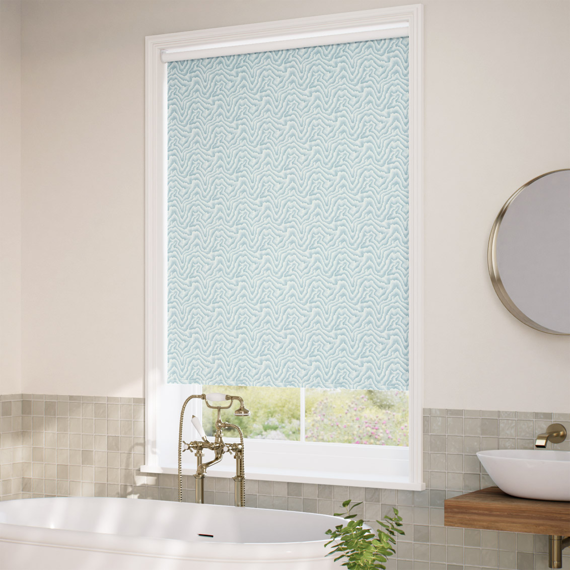 Malachite Cloud Roller Blind