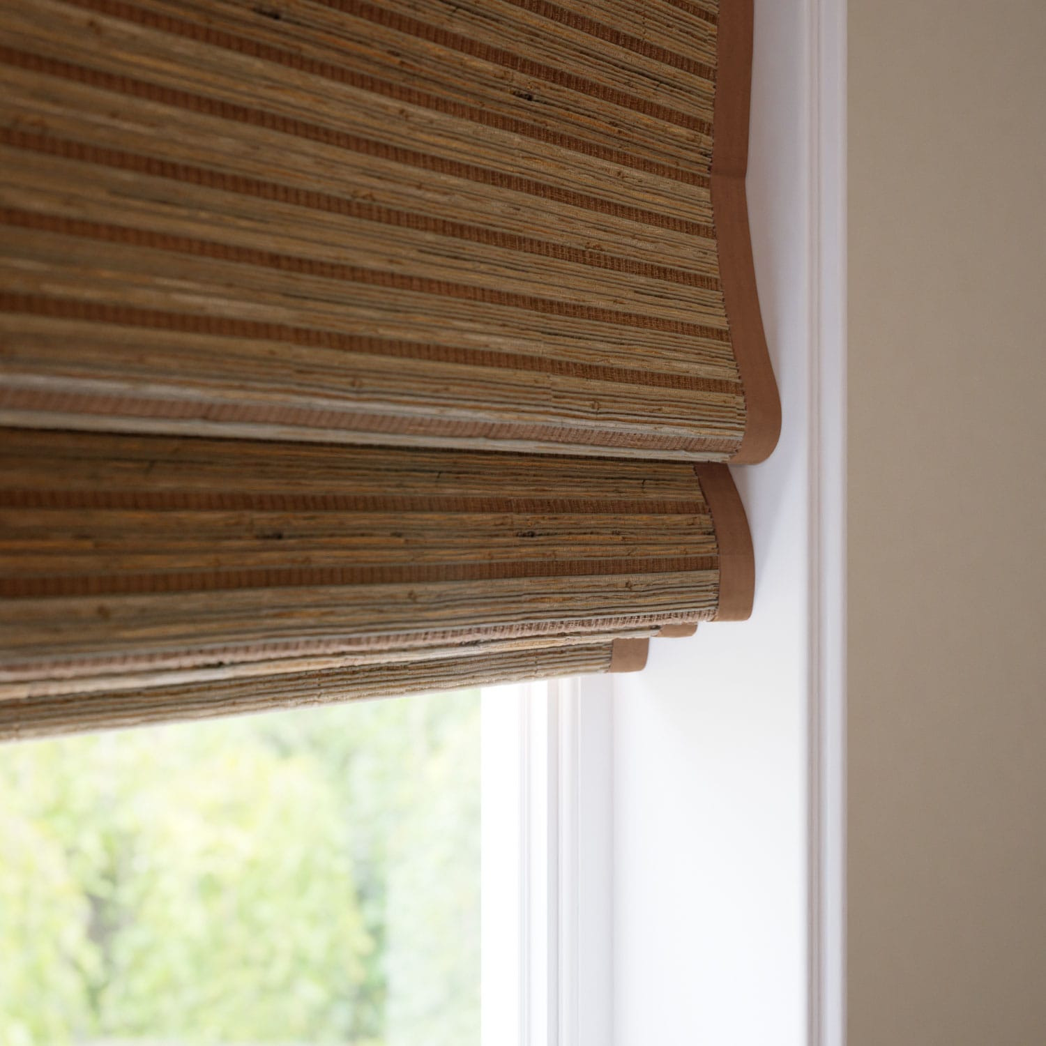 Manila Cedar & Demerara Roman Blind