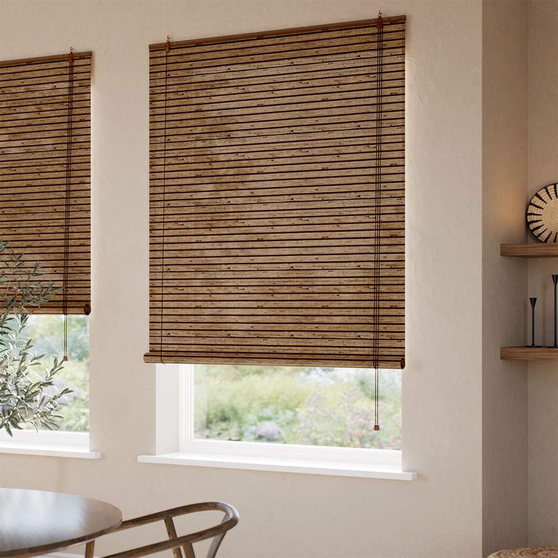 Manila Cedar Roll Up Blind