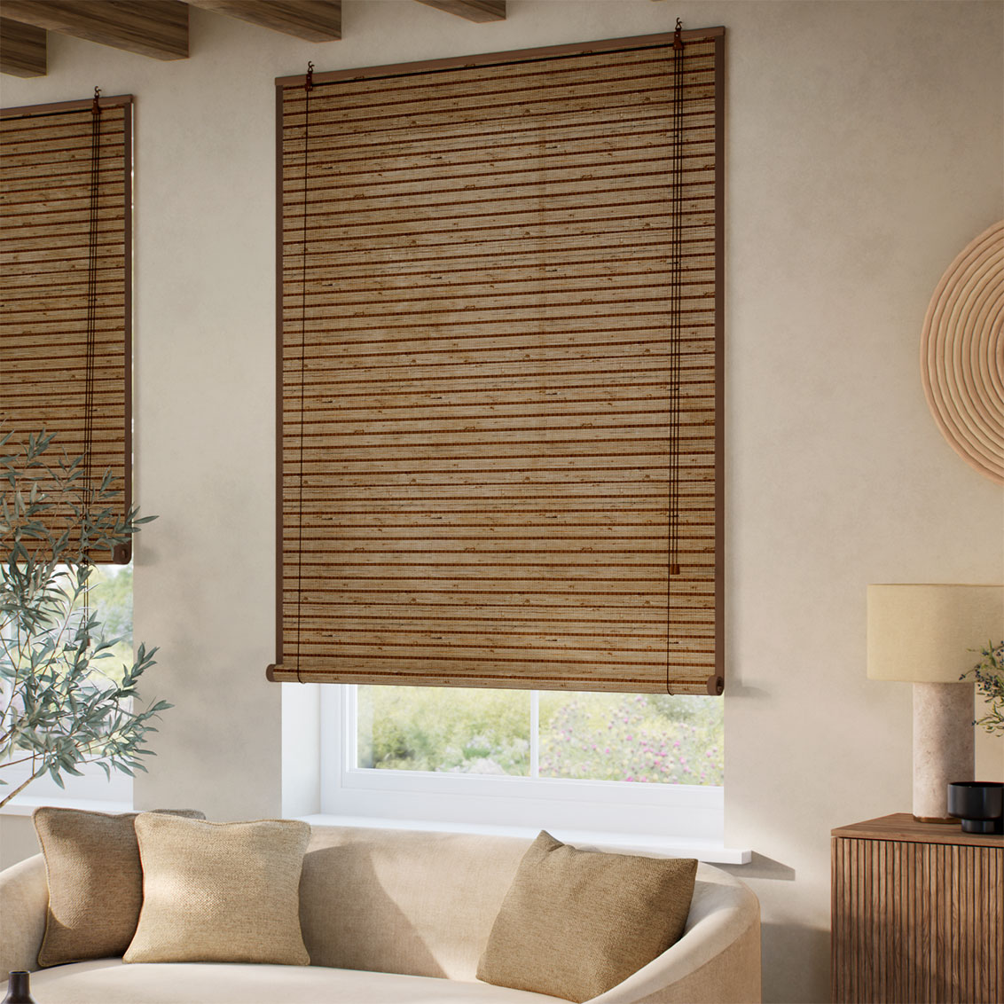 Manila Cedar & Demerara Roll Up Blind