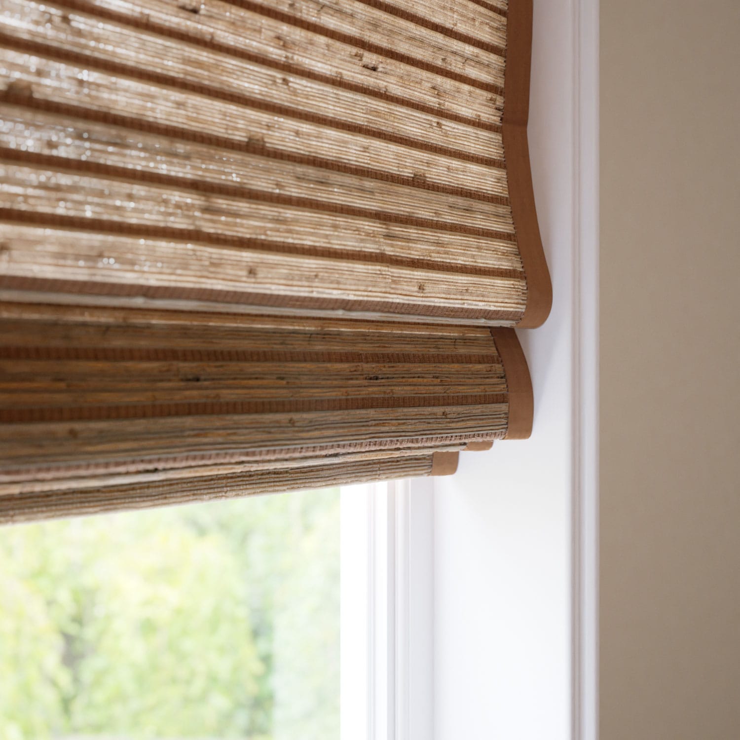 Manila Cedar & Demerara Roman Blind