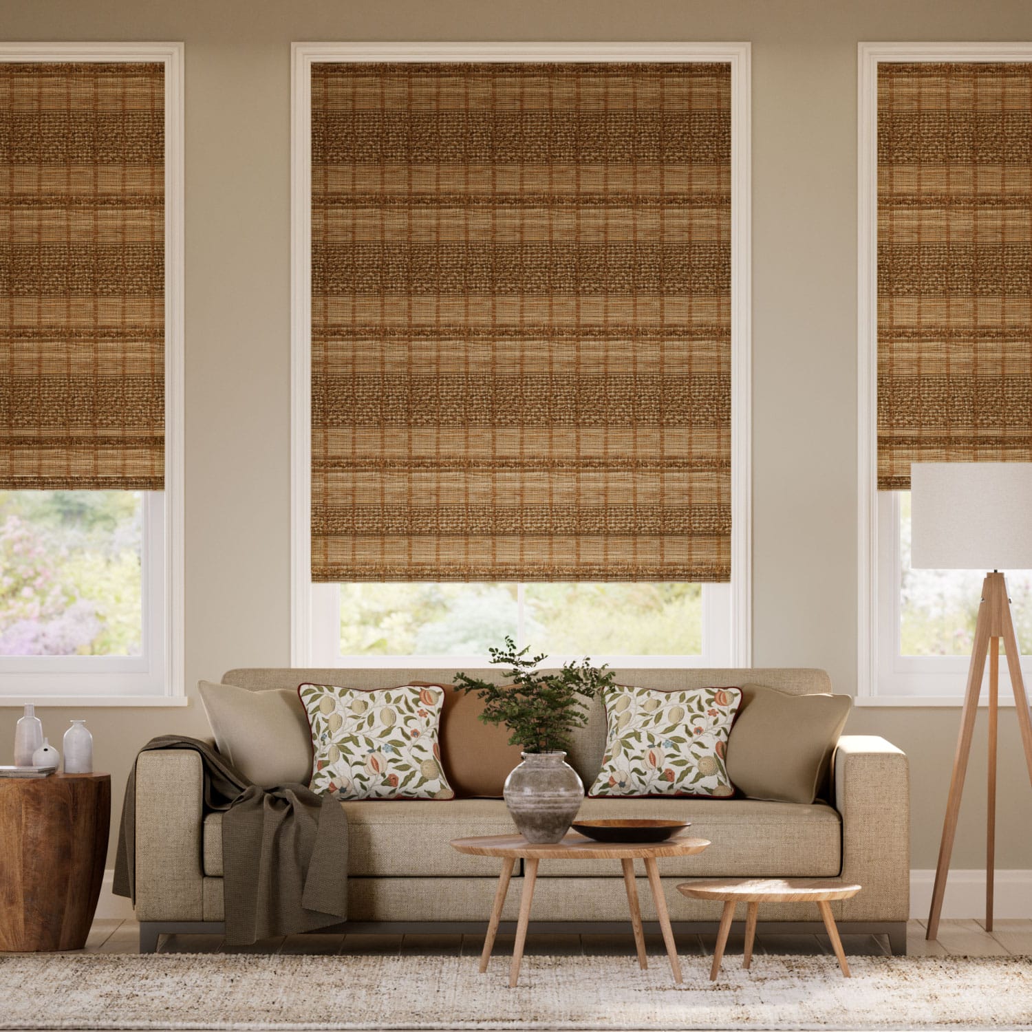 Marius Chestnut Roman Blind