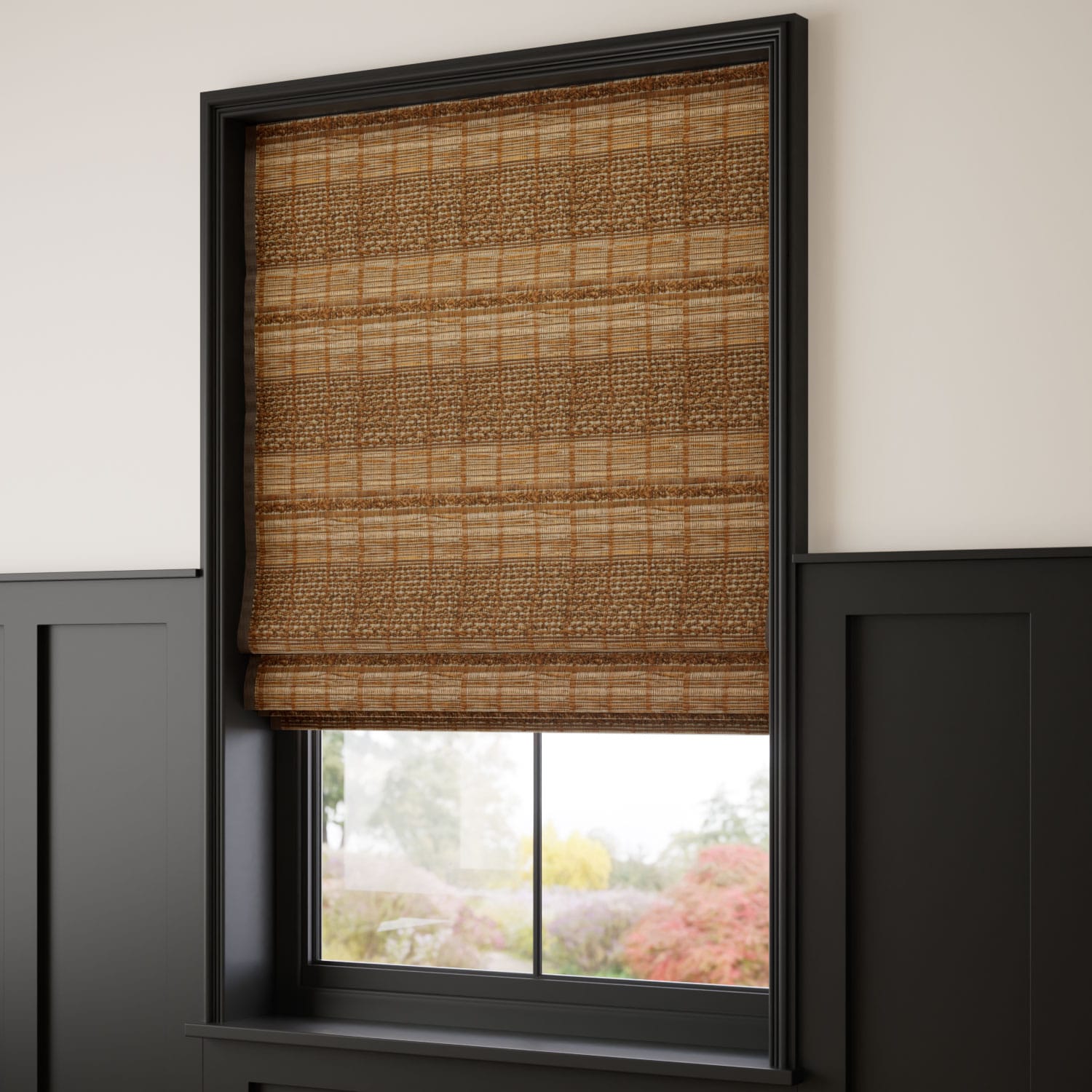 Marius Chestnut & Acorn Roman Blind