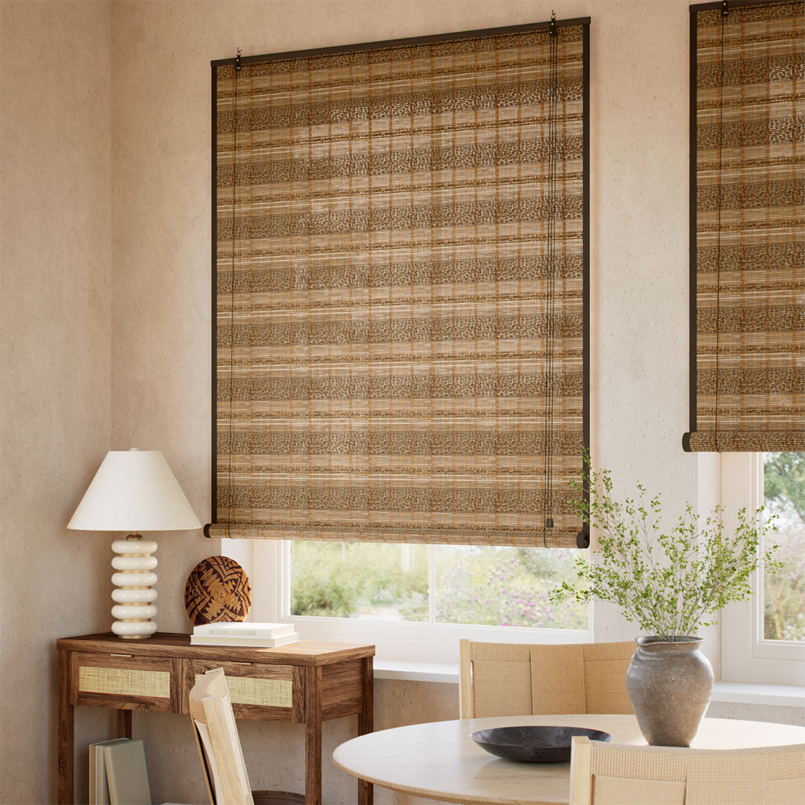 Marius Chestnut & Acorn Roll Up Blind