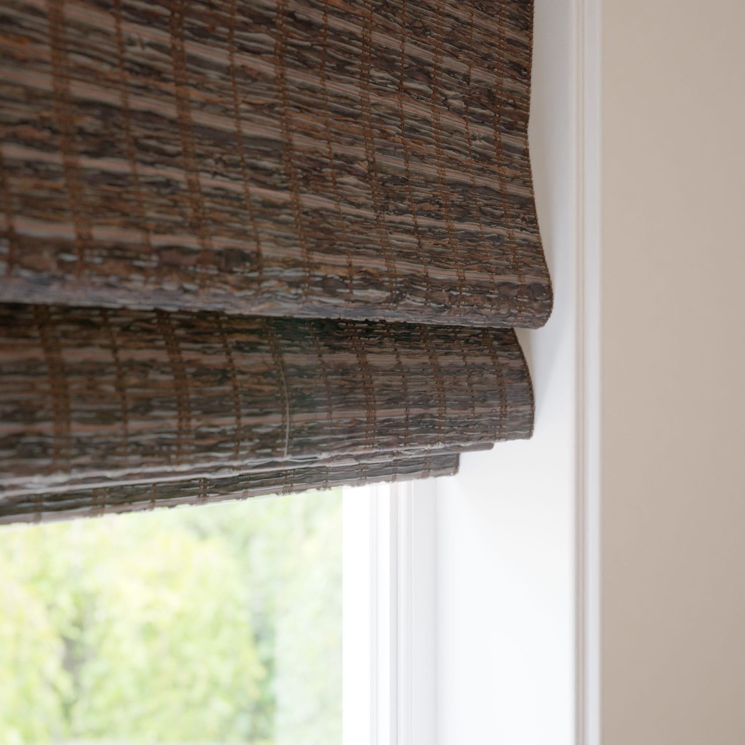 Maui Walnut Roman Blind