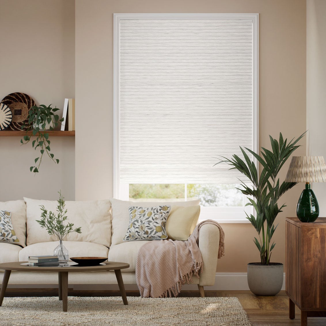 Mendoza Ivory Roman Blind