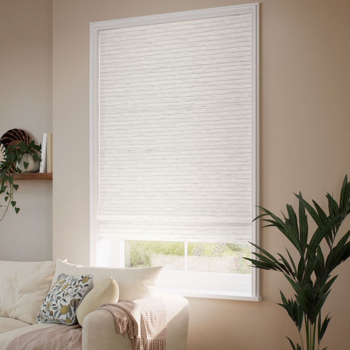 Mendoza Ivory Roman Blind