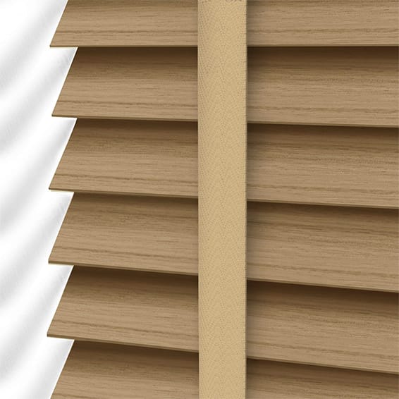 Metropolitan Classic Oak & Buff Wooden Blind - 50mm Slat