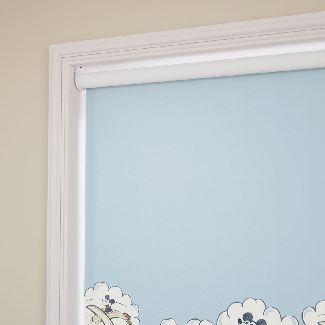 Mickey In The Clouds Blackout Vintage Blue Roller Blind