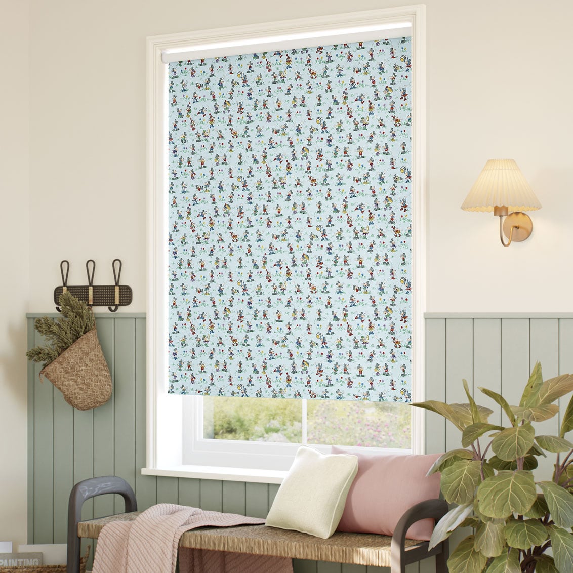 Mickey & Minnie Blackout Blue Roller Blind
