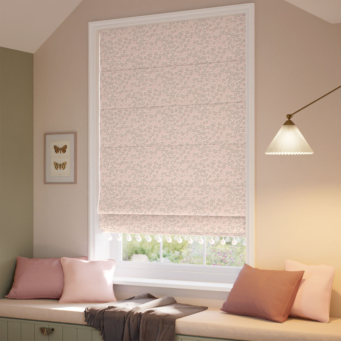 Mitsi Shadow Blush & Chalk Roman Blind