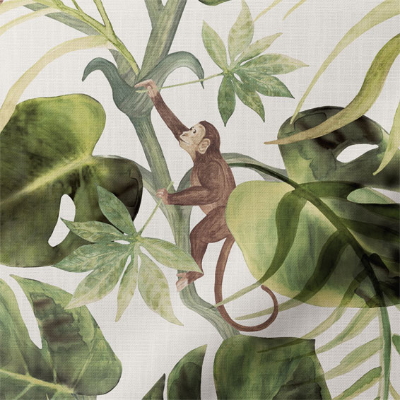 Monkey Business Linen Curtains