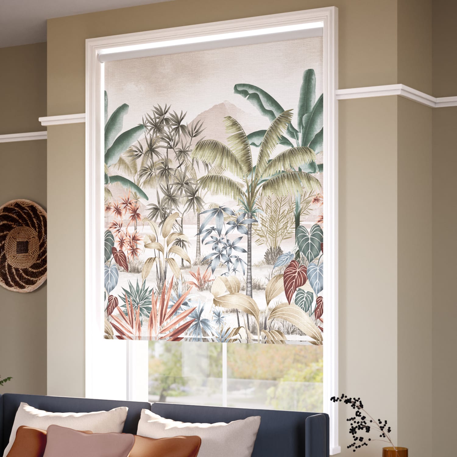 Mountain Palm Dusk Roller Blind