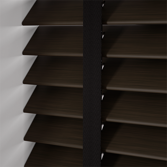 Natural Bamboo Umber & Jet Wooden Blind - 50mm Slat