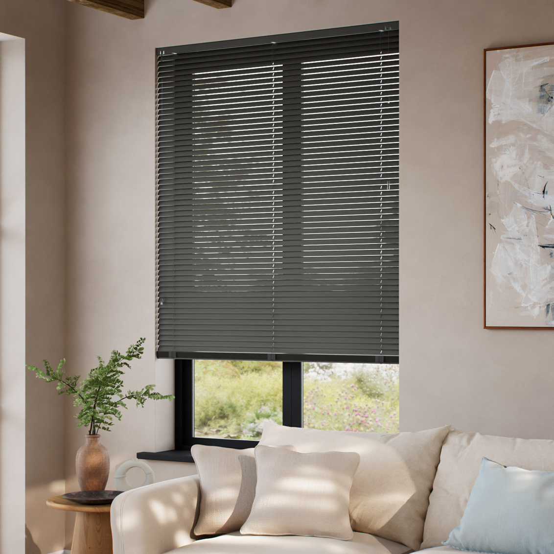 Oscar Matte Shadow Grey Venetian Blind - 25mm Slat