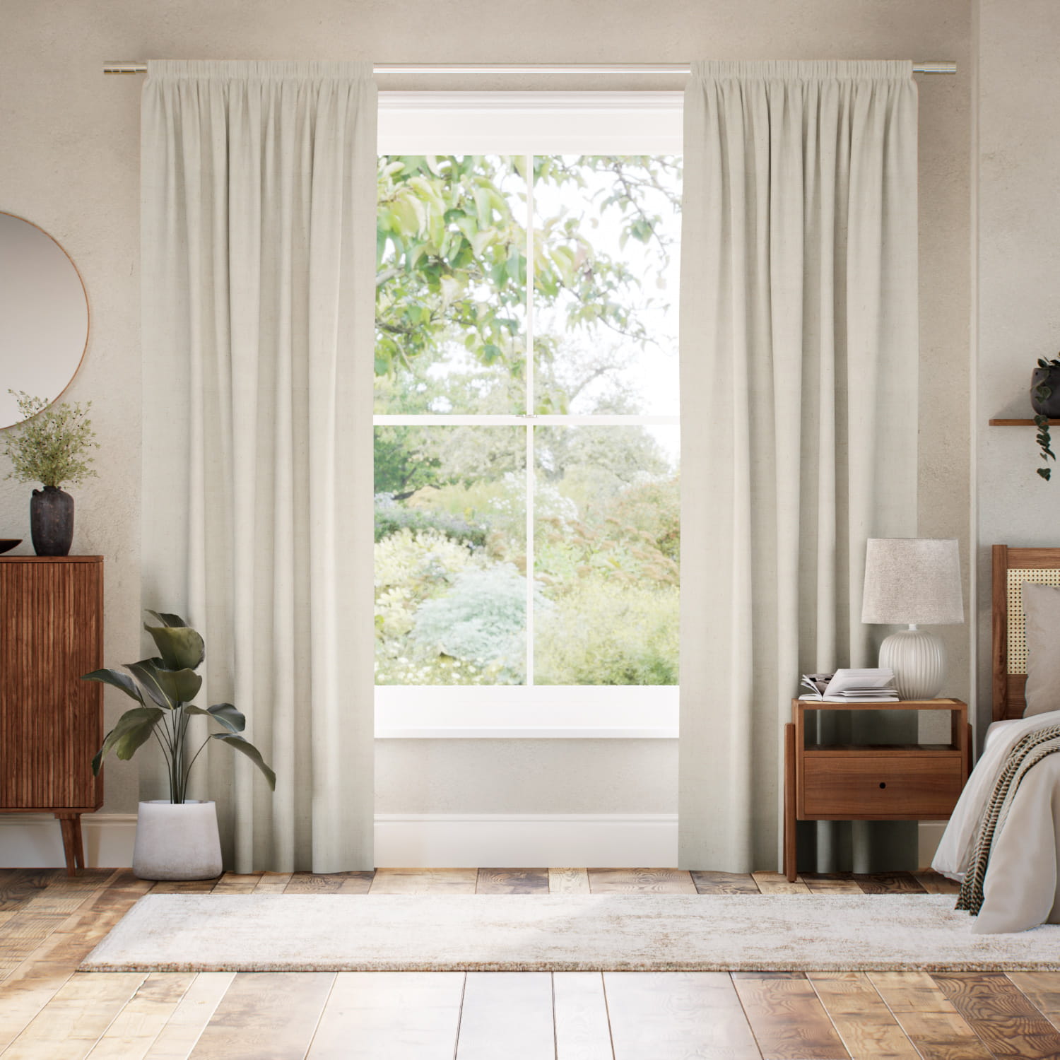 Paleo Linen Ecru Curtains