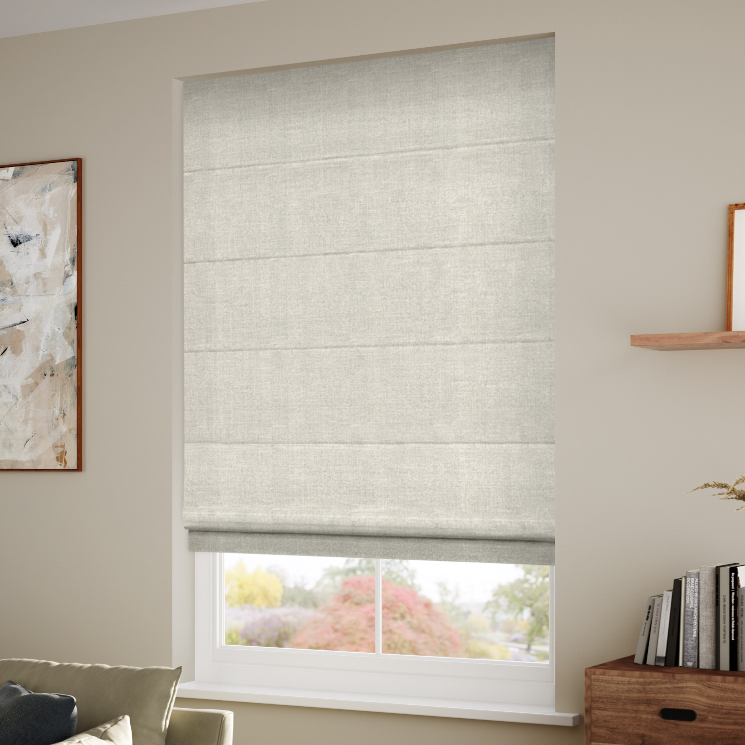 Paleo Linen Ecru Roman Blind