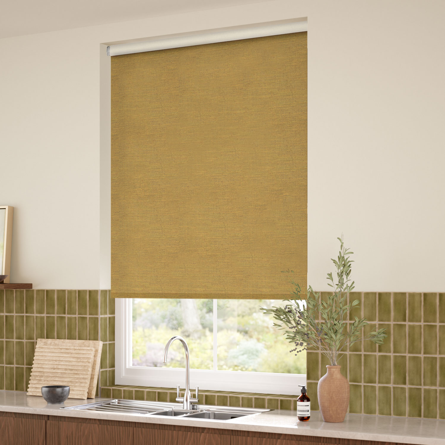 Choices Paleo Linen Saffron Roller Blind