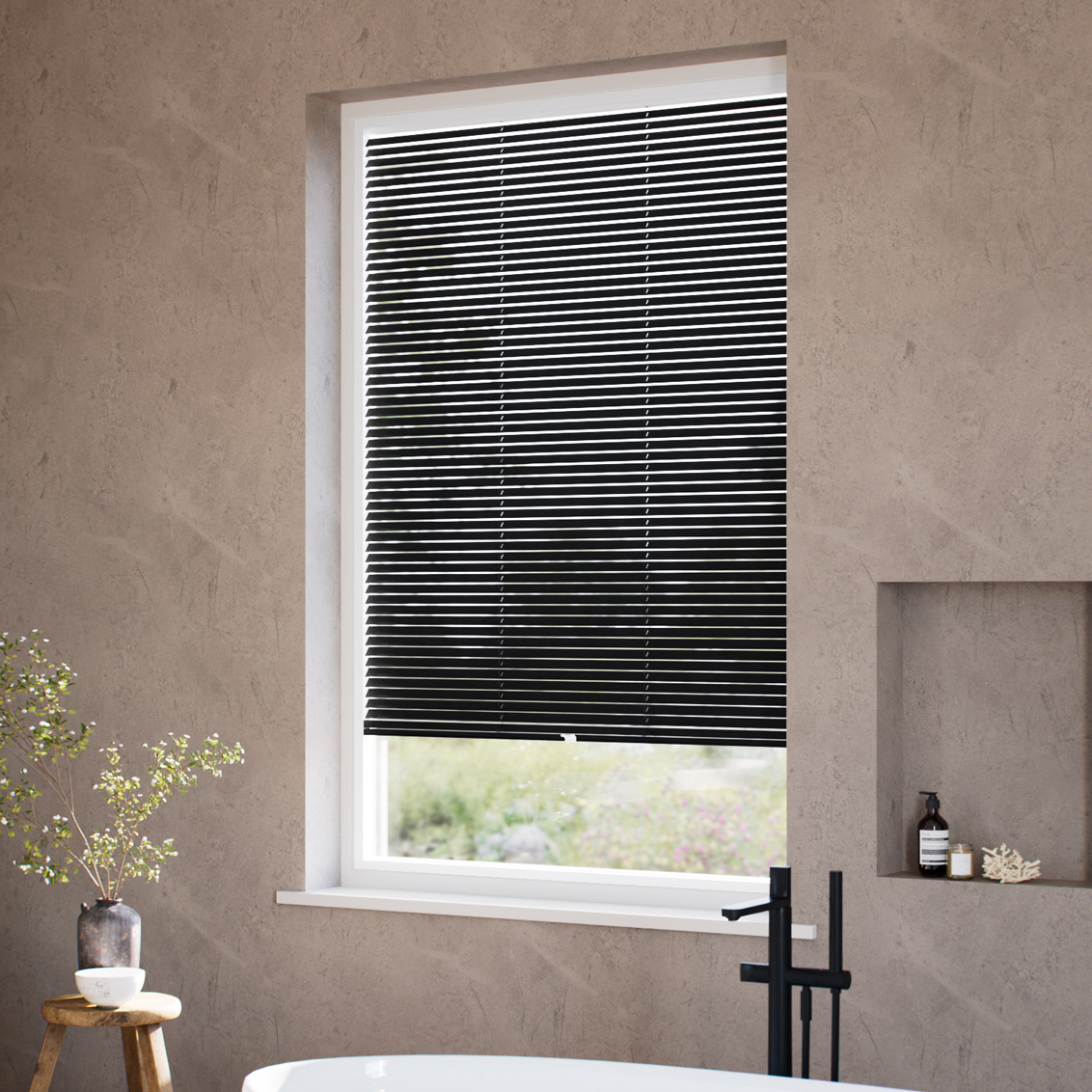 Perfect Fit® Dark Storm Wooden Blind - 25mm Slat