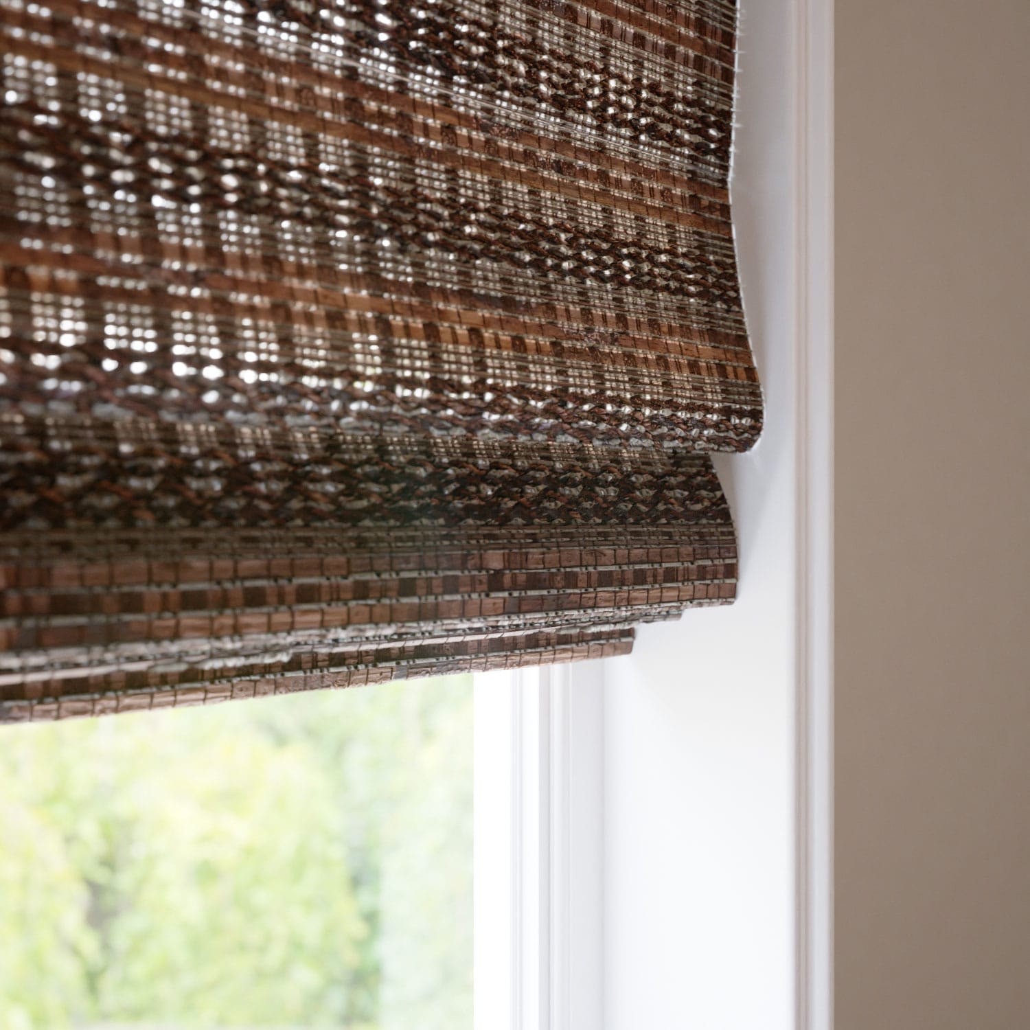 Rosario Walnut Roman Blind