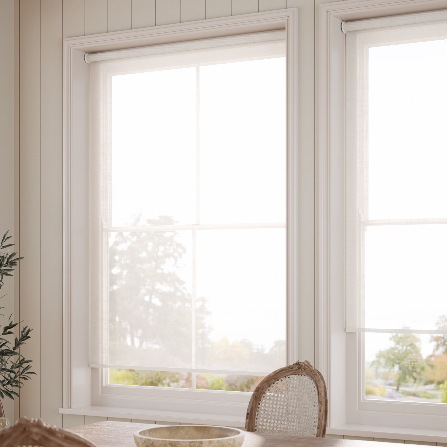 Rowan White Roller Blind