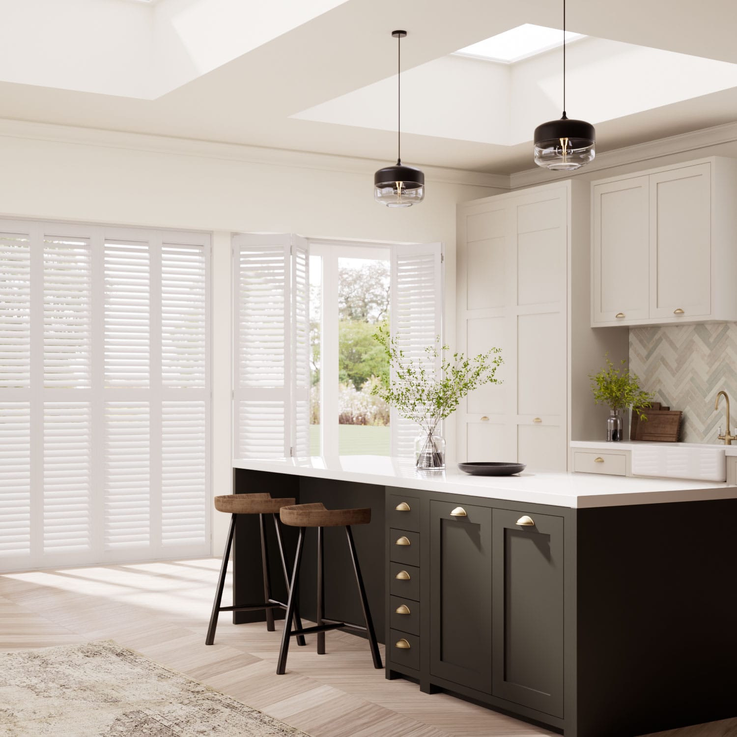 San Jose Premium Cotton White Shutter Blinds | Blinds 2go™