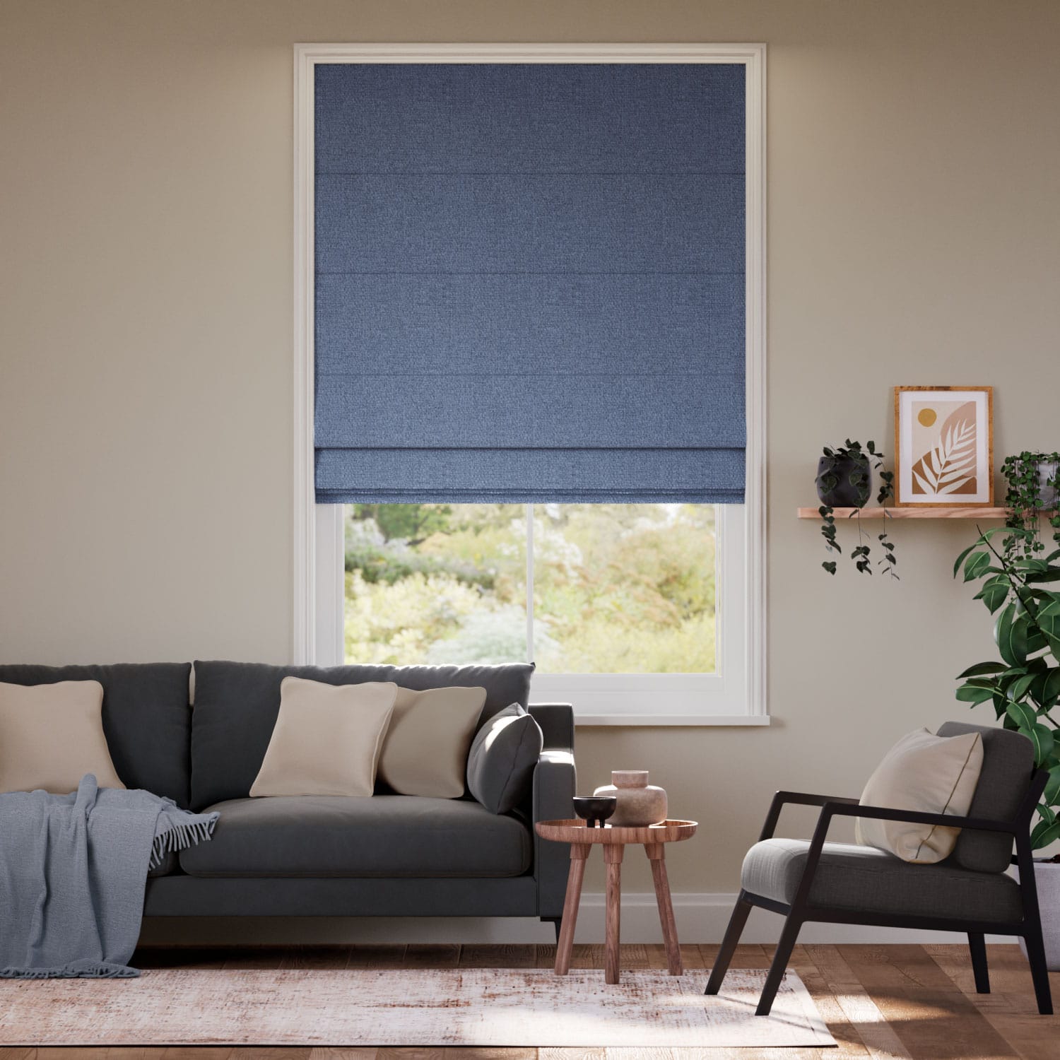 Smooth Sisal Ocean Roman Blind