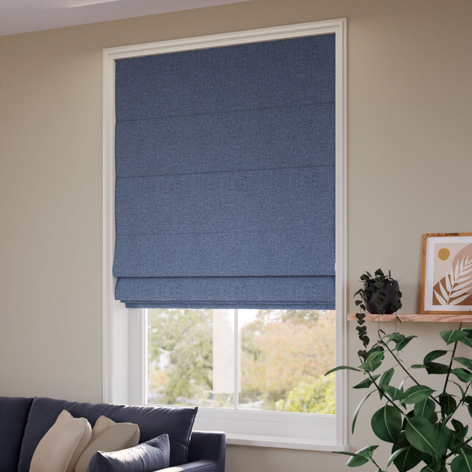 Smooth Sisal Ocean Roman Blind