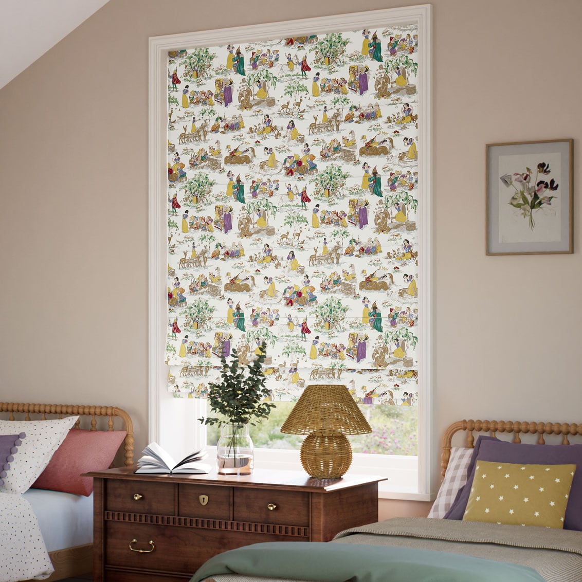 Snow White Ivory Roman Blind