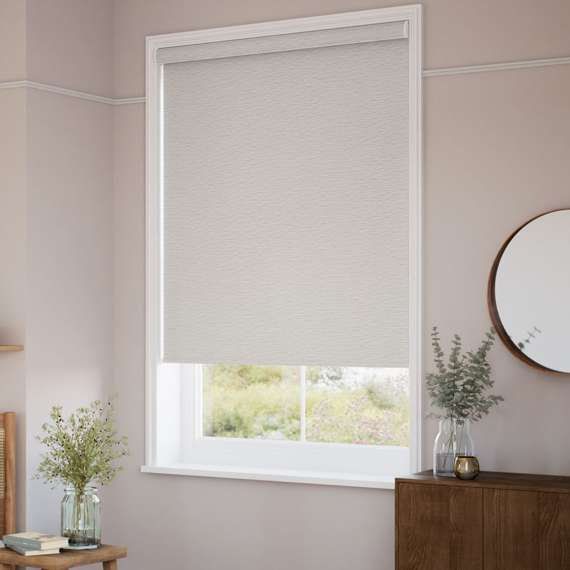 Soft Raise Austin Blackout Pebble Roller Blind