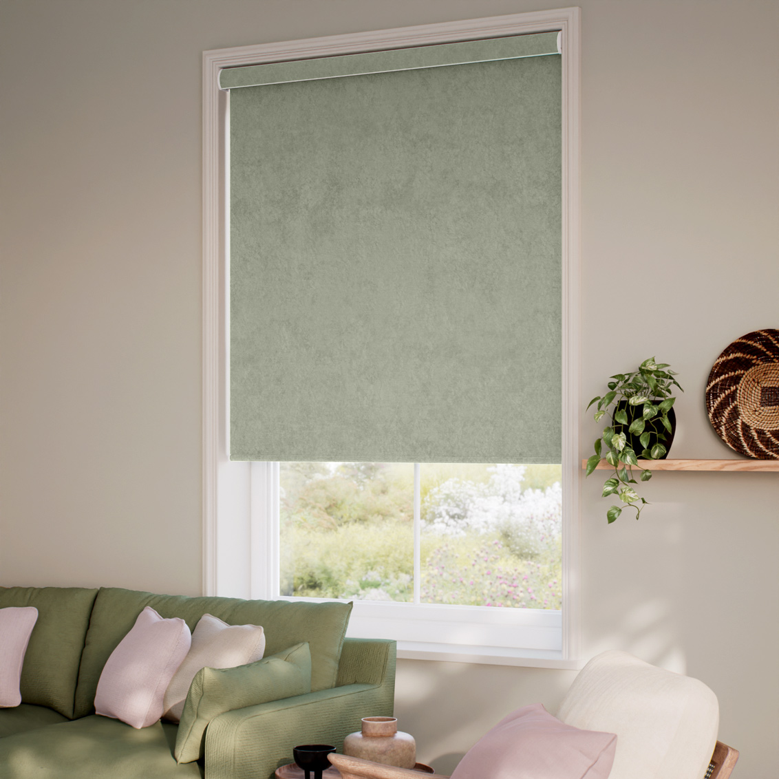 Soft Raise Choices Alva Sage Roller Blind