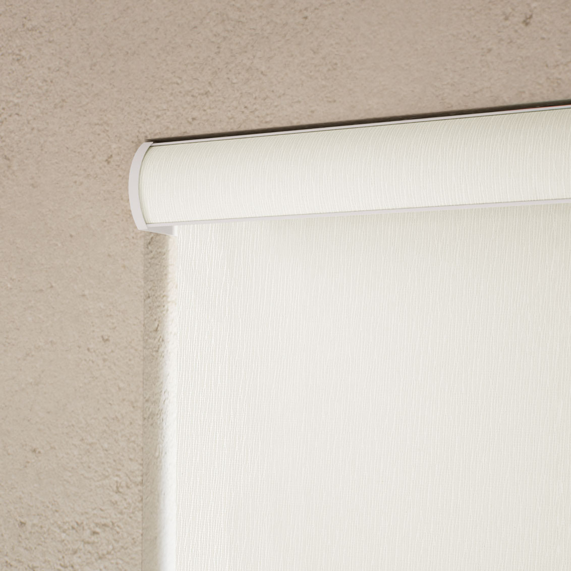 Soft Raise Static Blackout Ivory Roller Blind