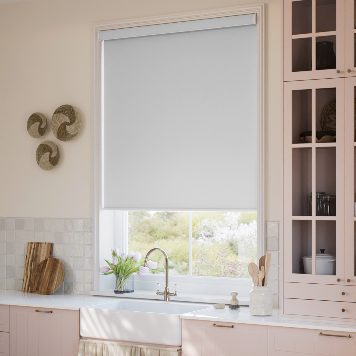 Soft Raise Titan Blackout Simply Grey Roller Blind