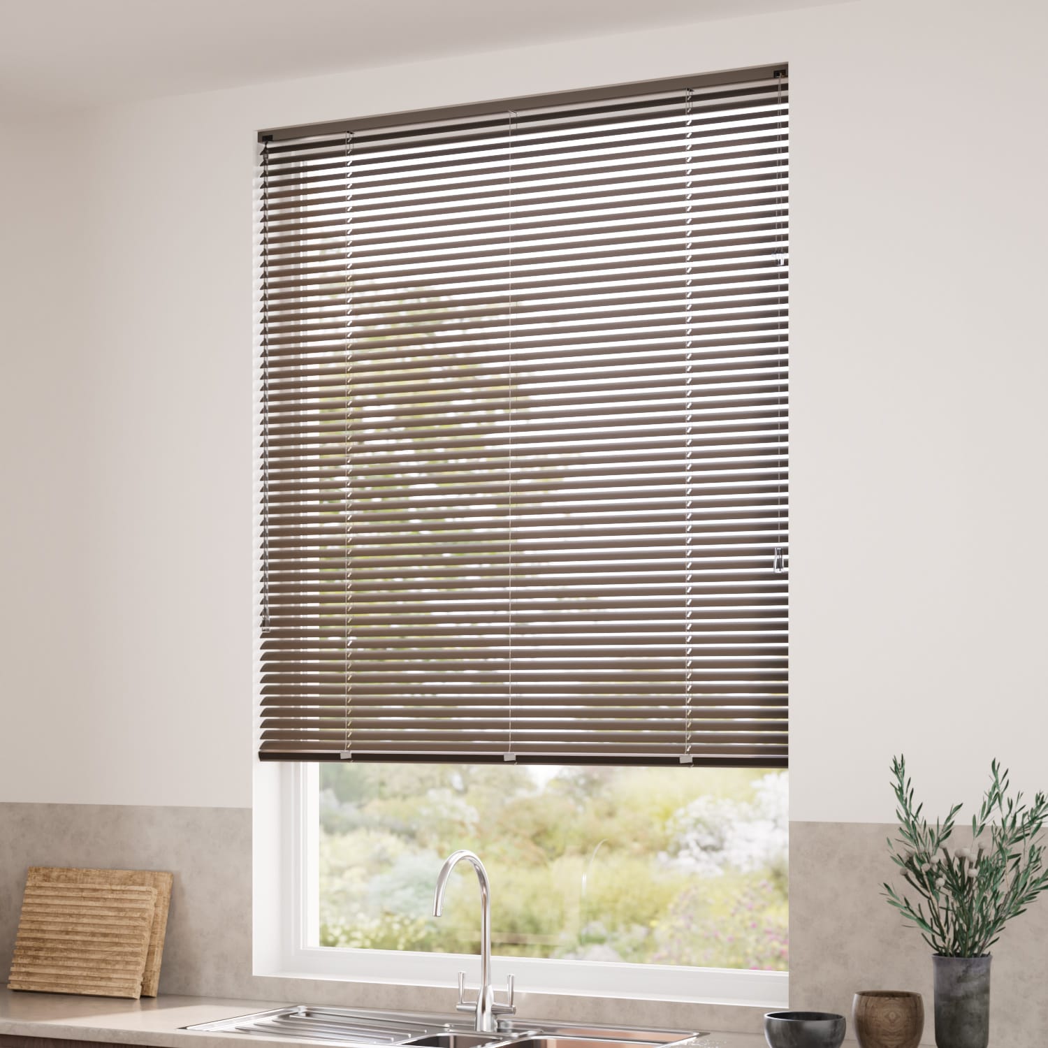 Spirit Light Brown Venetian Blind - 25mm Slat