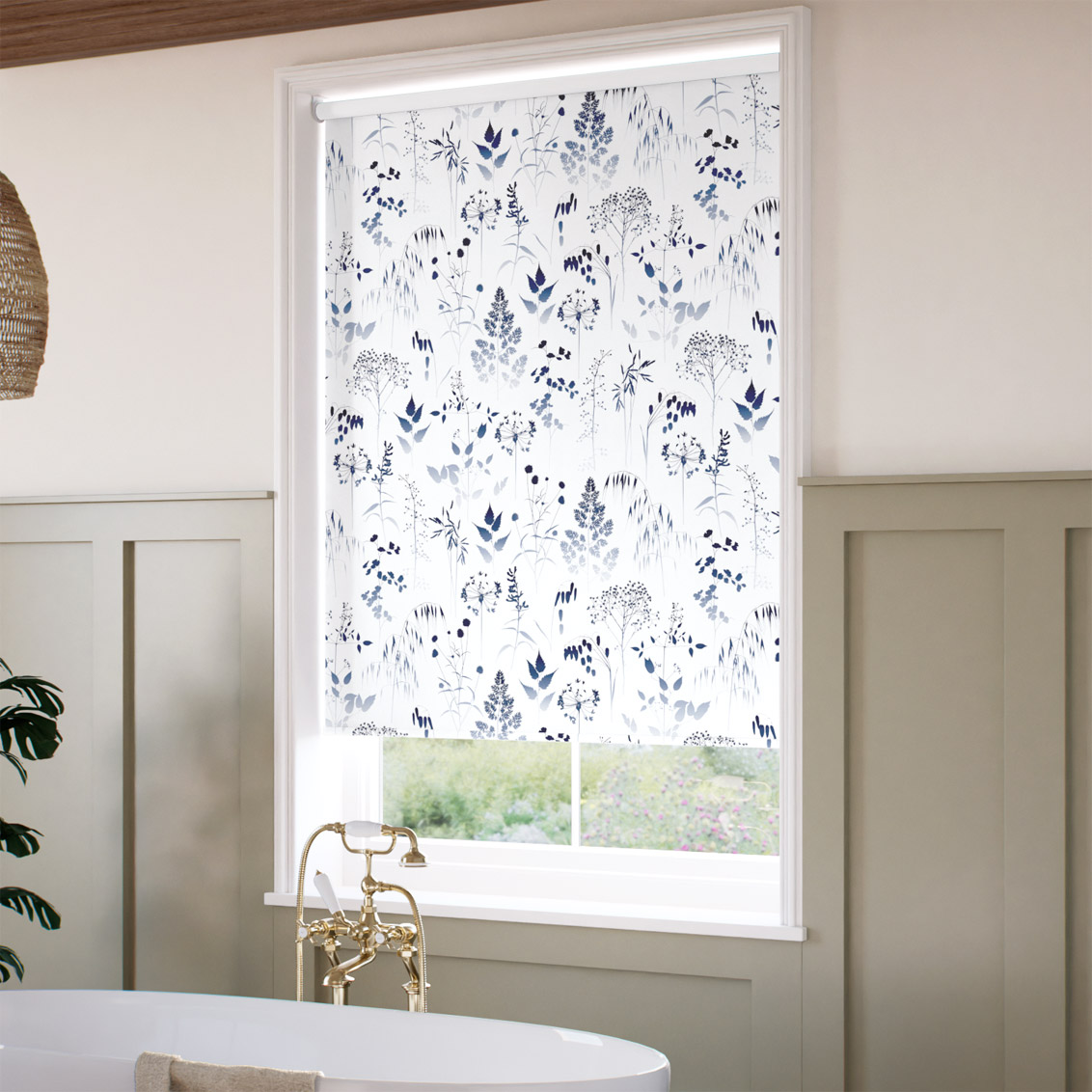 Splash Blackout Meadow Midnight Roller Blind