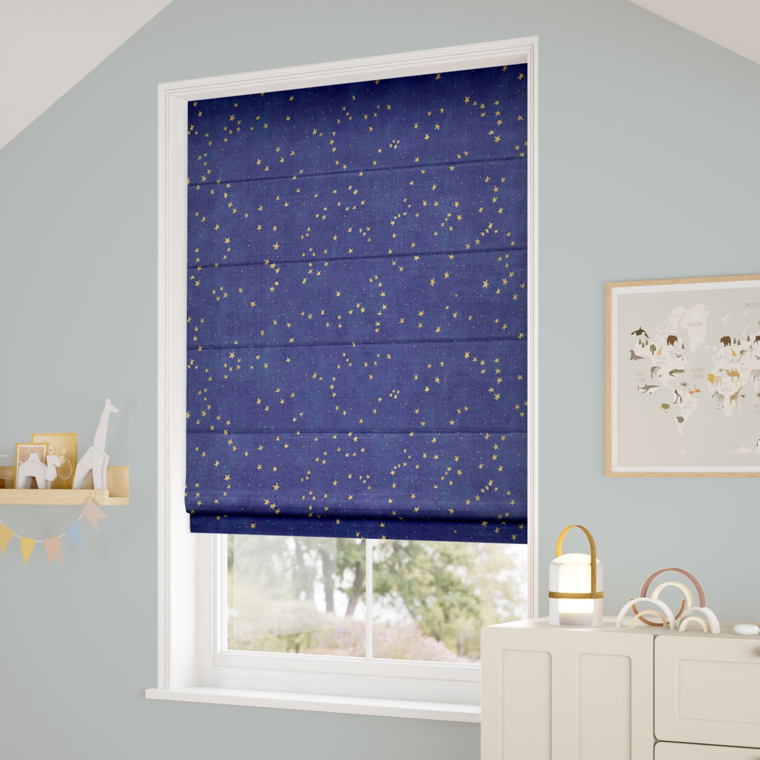 Star Gazing Night Sky Roman Blind
