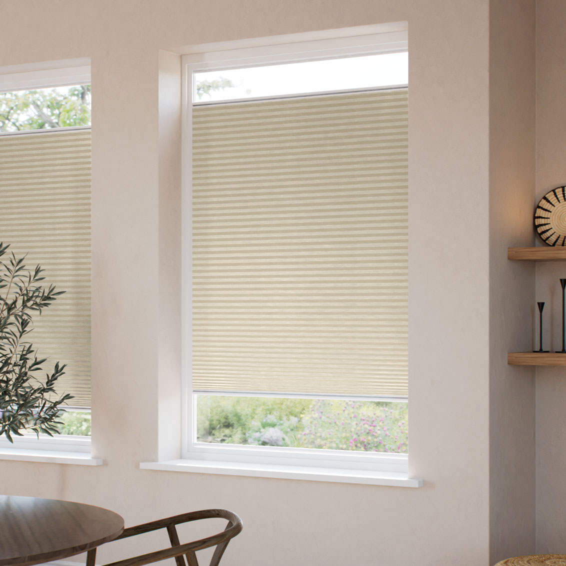 Stick On DuoLight Grain Parchment Thermal Blind