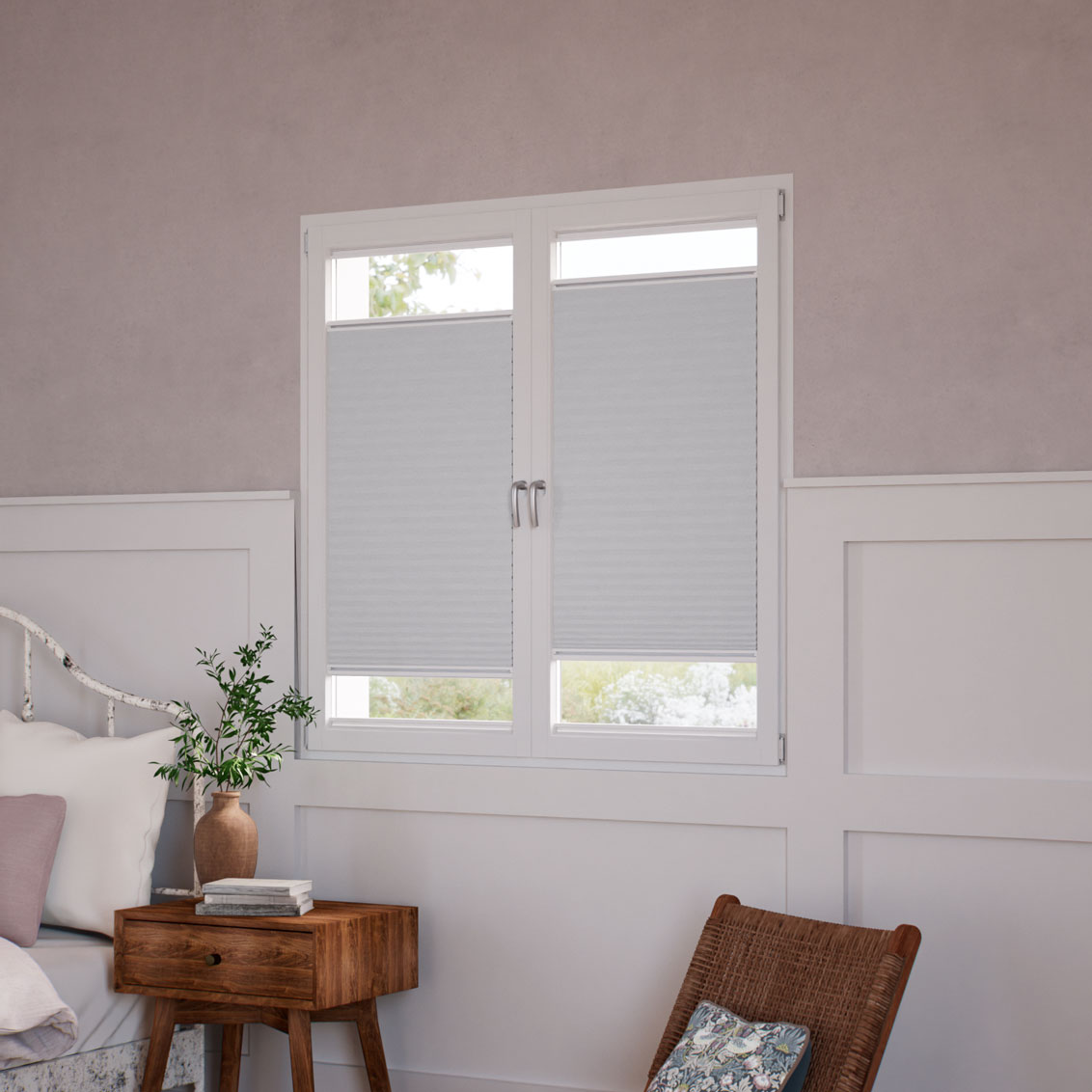 Stick On DuoLight Wisteria Thermal Blind
